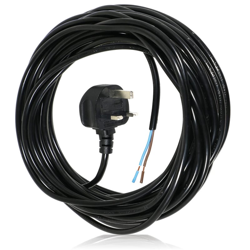 Universal Black Mains Cable 12m